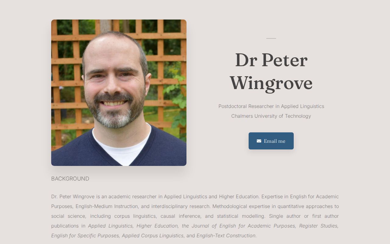 Dr Peter Wingrove